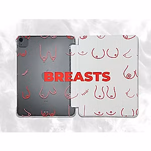 Cute Painted Breasts Art case Compatible with iPad Mini Air Pro 7.9 8.3 9.7 10.2 10.9 11 12.9 inch Pattern Cover New 2022 2021 Trifold Stand 3 4 5 6 7 8 9 Generation 579 (7.9" Mini 4/5)