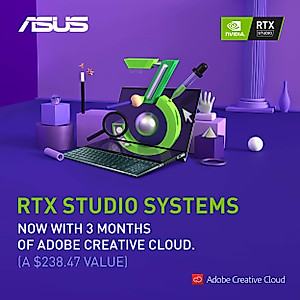 ASUS ZenBook Pro Duo UX581 15.6” 4K UHD NanoEdge Bezel Touch, Intel Core i9-9980HK, 32GB RAM, 1TB PCIe SSD, GeForce RTX 2060, Innovative ScreenPad Plus, Windows 10 Pro - UX581GV-XB94T, Celestial Blue