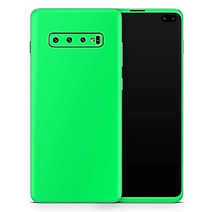 DesignSkinz Solid Green V2 Protective Vinyl Decal Wrap Skin Cover Compatible with The Samsung Galaxy S20 (Screen Trim & Back Glass Skin)