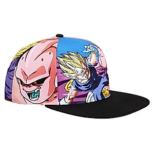 Dragon Ball Z Majin Buu & Goku Sublimation Panel Baseball Cap Multicolored