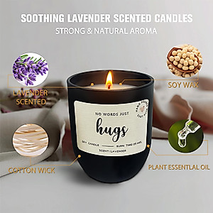Sympathy Gifts for Loss of Loved One - No Words Just Hugs Candles,Lavender Scented Candle 12OZ, Get Well Soon, Thinking of You Gift, Bereavement Gift for Women Men, Miscarriage Gift for Mother