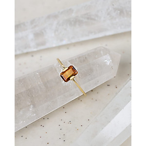 YoTreasure Natural Healing Stone Citrine Ring 14K Yellow Gold Women Jewelry