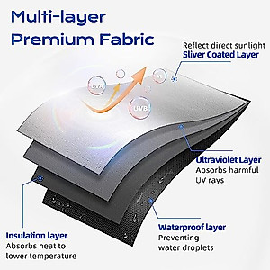 Blackout Curtains for Bedroom, 39" x 58" Portable Blackout Blinds with 20 Sets Hooks & Loops Strips for 100% Blackout Window Film, Temporary Blackout Shades for Windows Cover Nursery Travel RV- Black