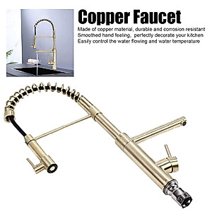 G1/2 Sink Faucet, Commercial Kitchen Faucet With Pull Down Sprayer, High Arc Single Handle Single Lever Spring Rv Kitchen Sink Faucet With Pull Out Sprayer, Cold Hot Basin Water Tap With Hose For Bath