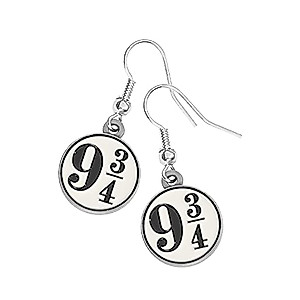 Harry Potter Platform 9 3/4 Silver Plated Earrings