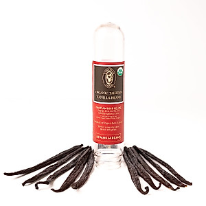Tahitian Gold Grade A Vanilla Beans: 10 Organic Whole Vanilla Beans for Making Extract, Baking, & Cooking - Tahitian Vanilla Beans: Freshly-Cured, Gourmet Real Vanilla Pod in Durable, Kitchen-Safe Jar