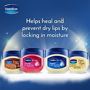 Vaseline Lip Balm for Instantly Soft Smooth Lips Crème Brûlée Lip Balm Locks In Moisture to Improve Hydration 0.25 oz