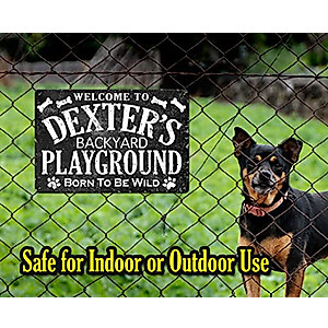 Customized Dog Name Backyard Playground Metal Indoor Outdoor Sign