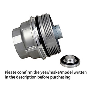 FOKES Oil Filter housing Cover,Compatible with Toyota 4Runner Avalon Camry Fj Cruiser Highlander RAV4 Sienna Tacoma Tundra Venza more. Replace 15620-31060 1562031060 15643-31050(All Aluminum)
