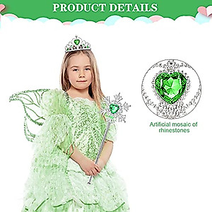 Vicloon Princess Dress Up Accessories, 3 Pcs Elsa Dress Up Set for Toddler Girls with Elsa Crown,Wand,Gift Sets for Little Girls Christmas Party Cosplay Set for 3+ Years Old