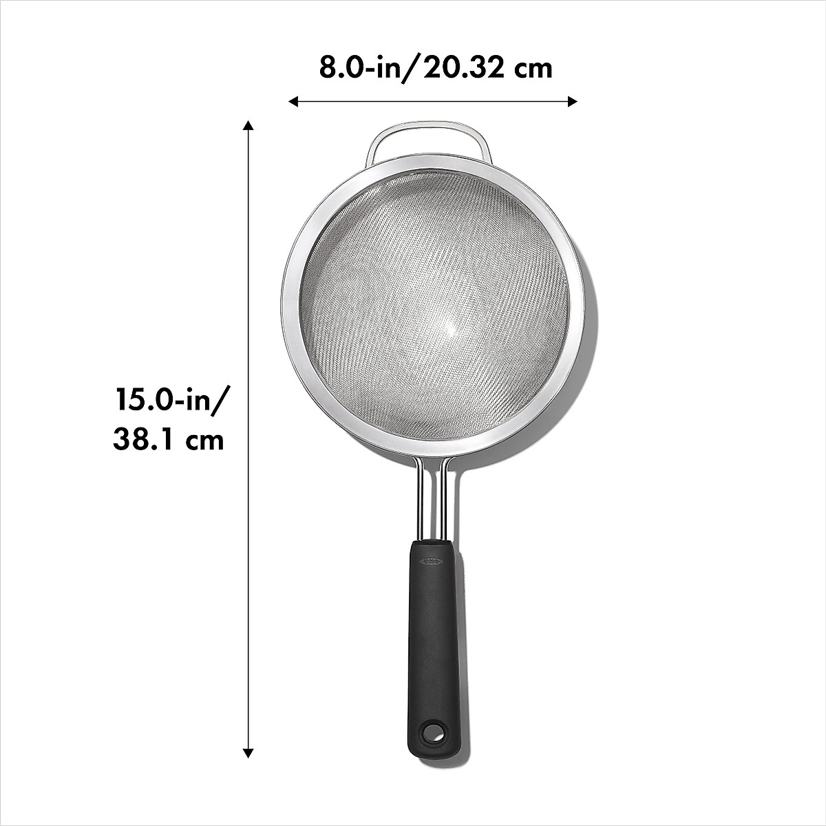 OXO Good Grips 8-Inch Double Rod Strainer, Black