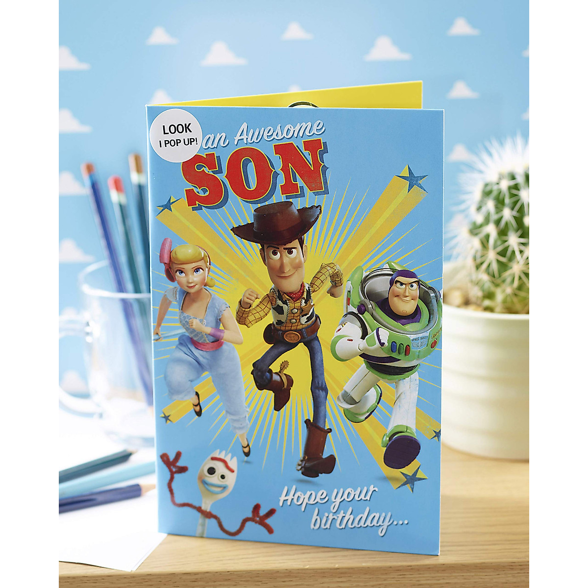 Son Birthday Card - Birthday Card for Son - Kids Birthday Card - Toy Story 4 Card - Disney Birthday Card - Giftcard for Kids - Toy Story Birthday Gifts