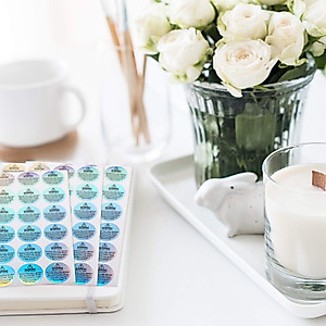 Holographic Candle Warning Labels Candle Jar Container Stickers Wax Melting Safety Stickers for Candle Jars Tins Containers Candle Making Supplies (600 Pieces)