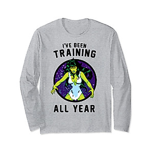 Marvel She-Hulk I've Been Training All Year Long Sleeve T-Shirt