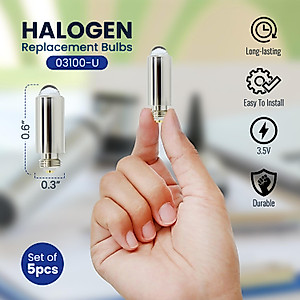 New PakCan Compatible with Welch Allyn 5 Pcs LED Replacement Bulbs 03100-U (Set of 5 pcs)