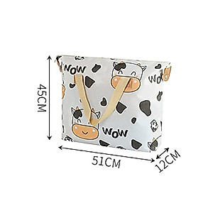 Askfairy Large Clothes Storage Bags, Foldable Storage Bags for Clothes, Comforter, Blanket, Pillow with Sturdy Zipper and Reinforced Thick Fabric Handle