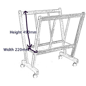 Cappelletto Allegra Wood Print Rack Premium Large Display, Storage Rack for Poster, Prints, Panels Art Shows - Natural