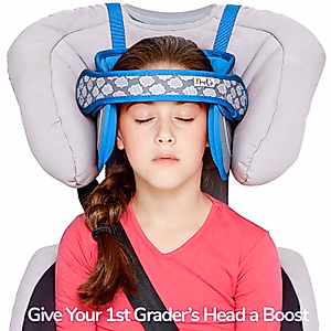 NAPUP Kids Head Holder for Car Seat – Adjustable Polyester Carseat Head Support for Toddler (Light Blue)