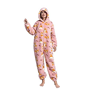 Nousion Licorne Unisex Adult Onesies Pajamas, Cosplay Christmas Sleepwear Onesies Outfit