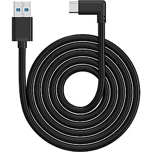 KIWI design Link Cable USB A to Type-C, 10 Feet/3m USB C 3.0 Cable Compatible with Quest 3/2/1/Pro, and Pico 4 (Black)