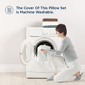 Bedsure Shredded Memory Foam Pillows - Firm Side Sleeper Pillows, Colling Pillows with Rayon Derived from Bamboo Breathable Cover & Adjustable Loft (1, King)