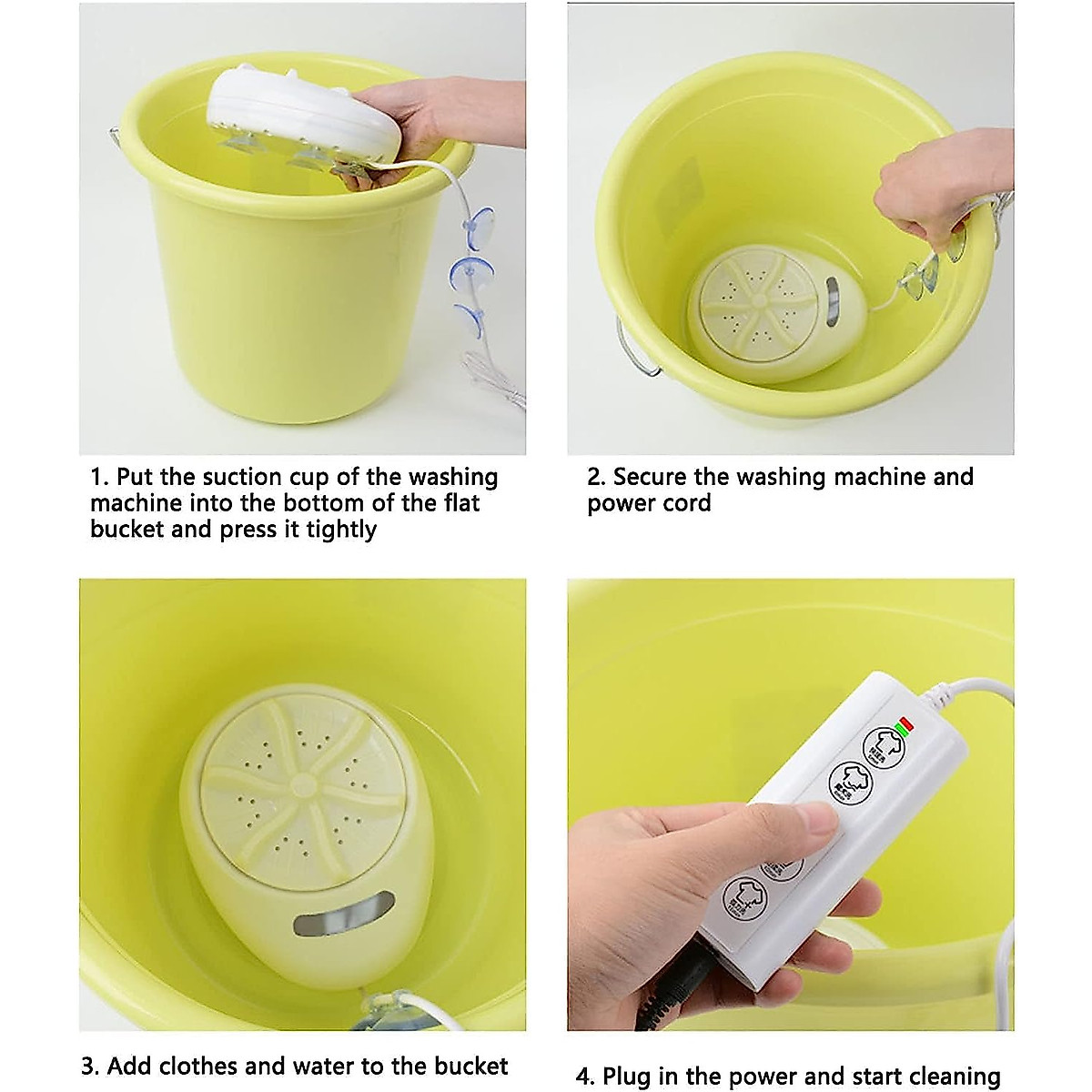 120W Portable Washing Machine, Mini Washer Travel Clothes Underwear Washer for Outdoor 100‑240V Mini Washer for Apartments Dormitories Camping Travel (US Plug)