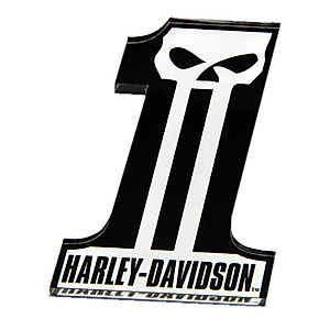 Harley-Davidson Cut-Out Number One Skull Logo Hard Acrylic Magnet - 3.25 x 2 in.