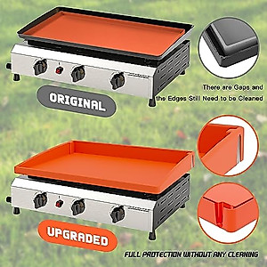 2023 New (AOBHI) Silicone Griddle Mat for Blackstone - 28 Inch True Fully Wrapped Coverage Food-Grade Silicone Mat, Easy to Clean, Heat & Cold Resistant, Prevent Rust, Griddle Cover (Full-Cover 28")