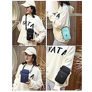 Crossbody Phone Purse Mulit Pocket Cell Phone Shoulder Strap Wallet Case for Motorola One 5G Ace Moto G Power 2022 Moto G Stylus 2022 Moto G Pure 2021 G8 Plus TCL 20L 10L 30 SE BLU G91 Pro (Purple)