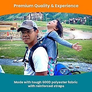 Piggyback Rider Child Safety Harness - Spare or Replacement for Standing Child Carrier Kids Safety Harness - Unisex Safety Harness for Kids - Fits 2 to 4 Years Old - for Travel, Events & More