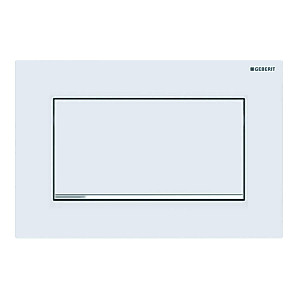 Geberit actuator plate Sigma30 for stop-and-go flush, screwable: white matt coated, easy-to-clean coated, bright chrome-plated