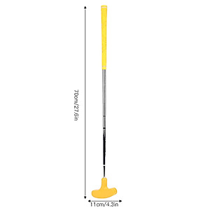 Junior Putter, Mini Two Way Putter 27Inch Soft Rubber Head Putter for Children Indoor Playing Training (Yellow)