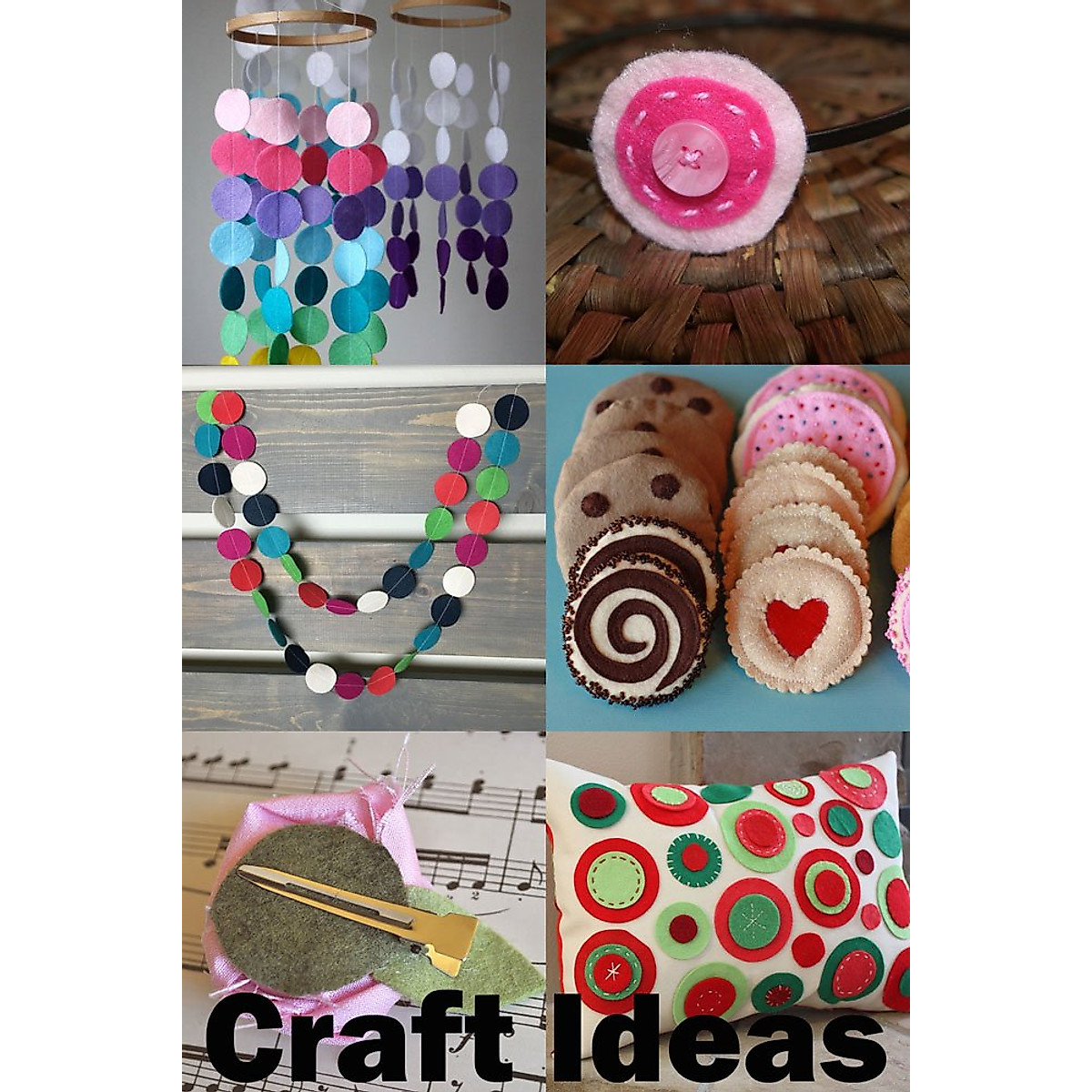 Playfully Ever After White Stiff Felt Circle (3/4 to 4 inch Mixed Size Pack - 54pc)