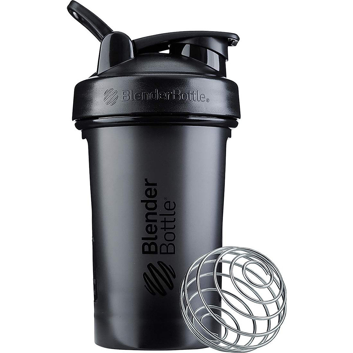 BlenderBottle Classic V2 Shaker Bottle Perfect for Protein Shakes and Pre Workout, 20-Ounce, Black