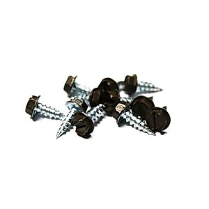 (100) 8 X 1/2 Slotted Hex Head Slotted Screws (Beaver Brown)
