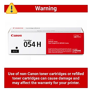 Canon Genuine Toner, Cartridge 054 Black, High Capacity (3028C001) 1 Pack, for Canon Color imageCLASS MF641Cdw, MF642Cdw, MF644Cdw, LBP622Cdw Laser Printer, Black High Capacity