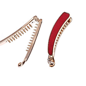 Luckycivia 6 PACK Women Classic Banana Hair Clip, Ponytail Holder Grips Clamp Accessory, Simple Retro Hair Barrettes for Women and Girls