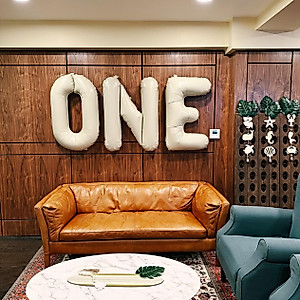 YUNSHANGMO Letter balloons 40 Inch Cream White Alphabet Balloons Beige Giant Foil for Wedding, Birthday, Bridal or Baby Shower Party Letter O Balloon