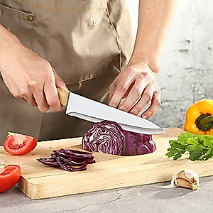 KL KALOO 2PCS Kitchen Knives, 8 inch Chef's Knife and 3.5 inch Paring Knife, Professional Chef Knife with German Stainless Steel Blade and Wooden Handle