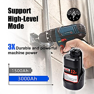 【Upgrade】2Pack 3.0Ah Replace Battery for Bosch 12V Batteries BAT414 Compatible with Bosch 12V max Lithium-Ion Tools and Chargers for Bosch 12 Volt Battery BAT420 GBA12V30 BAT411 BAT411A BAT412 BAT413