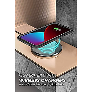 SupCase Unicorn Beetle Pro Series Case for iPhone 12 /12 Pro (2020 Release) 6.1 Inch, Built-in Screen Protector Full-Body Rugged Holster Case (Black)