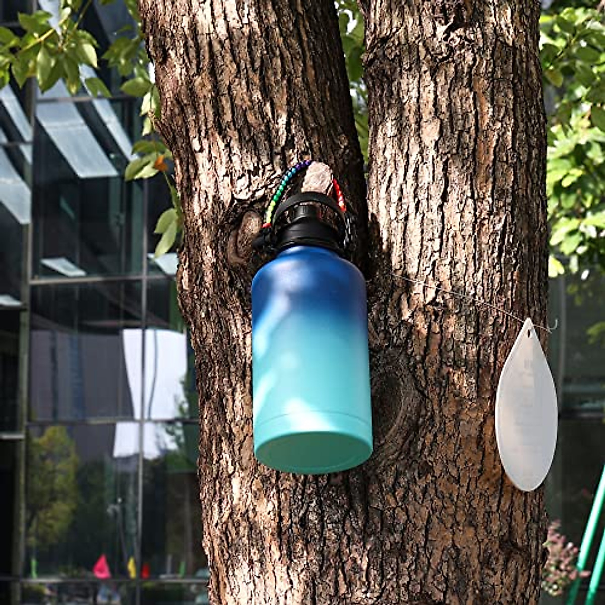 OJOJ Sports Water Bottle with Paracord - 64 oz Water Bottles with Straw Vacuum Insulated Water Jug Stainless Steel Water Bottle Water Bottle for Gym Hiking Hot and Cold Drinks