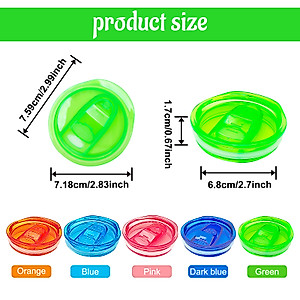 WOOPSOO 5 Pack 20 oz Skinny Replacement Lids Tumbler Replacement Lids Plastic Splash Resistant Lids Spill Proof Skinny Tumbler Lid Cup Covers for Mouth Tumbler Coffee Cooler Cup