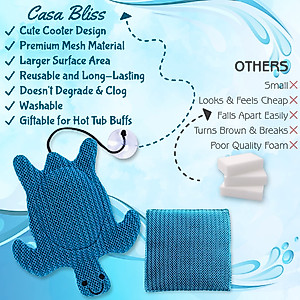 Casa Bliss Hot Tub Scum Absorber 2 Pack Turtle Scum Absorber for Spa Hot Tub. Scum Bug for Hot Tub Scum Balls for Hot Tub Oil Absorbing Sponge. Hot Tub Sponge for Scum Pool Oil Absorber