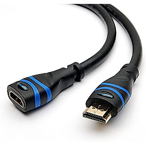 BlueRigger HDMI Extension Cable (15FT, 4K 60Hz HDMI Extender Cord, Male to Female Adapter, High Speed 18Gbps) - Compatible with Xbox, Roku, PS5/PS4, Nintendo Switch, Laptop, Google Chromecast, Wii U