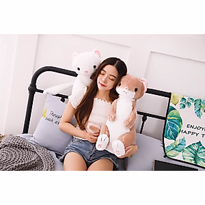 ROSIHA Ferrets Plush Toys, Kawaii Stuffed Animal Doll Pillow 20 '' Birthday Christmas Fiesta Gift (Brown)