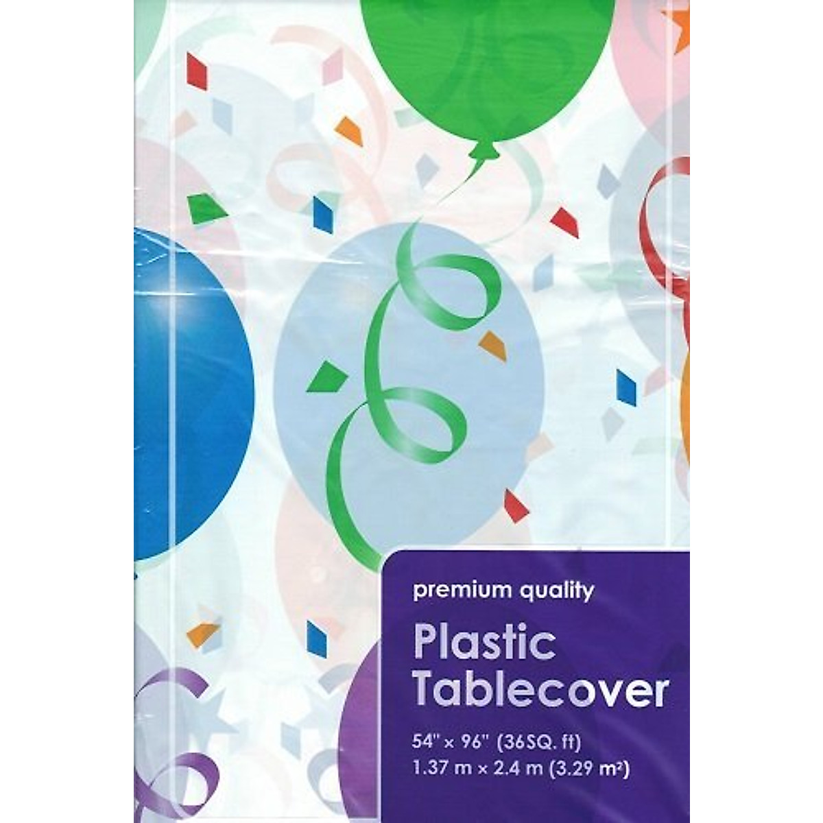 2-Pack Plastic Rectangle Party Tablecloth Purple 54 X 108 Inches