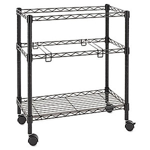Two-Tier Rolling File Cart, 26w x14d x 29-1/2h, Black