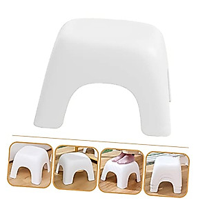 Collapsible Foot Stool Plastic Stool Step Stool Foldable Step Stool for Kids Step Stool Stool Small Stool Shoe Changing Stool Cartoon White Adult Step Stool