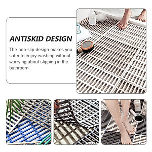 2pcs Carpet Waterproof Bath Mat Hydrophobic Floor Tile Mat PVC